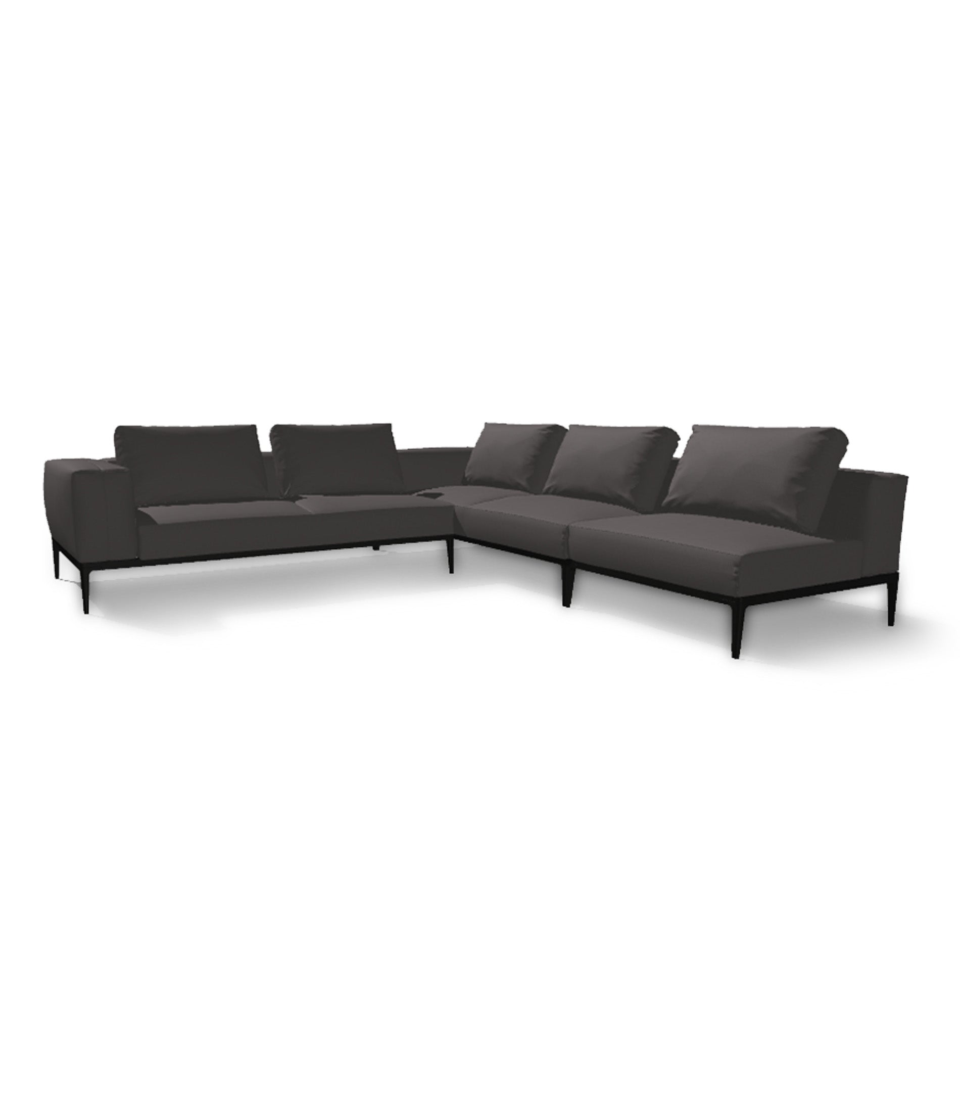 Gloster - Grid 3 Piece Sectional With Open End Configuration | Livingspace